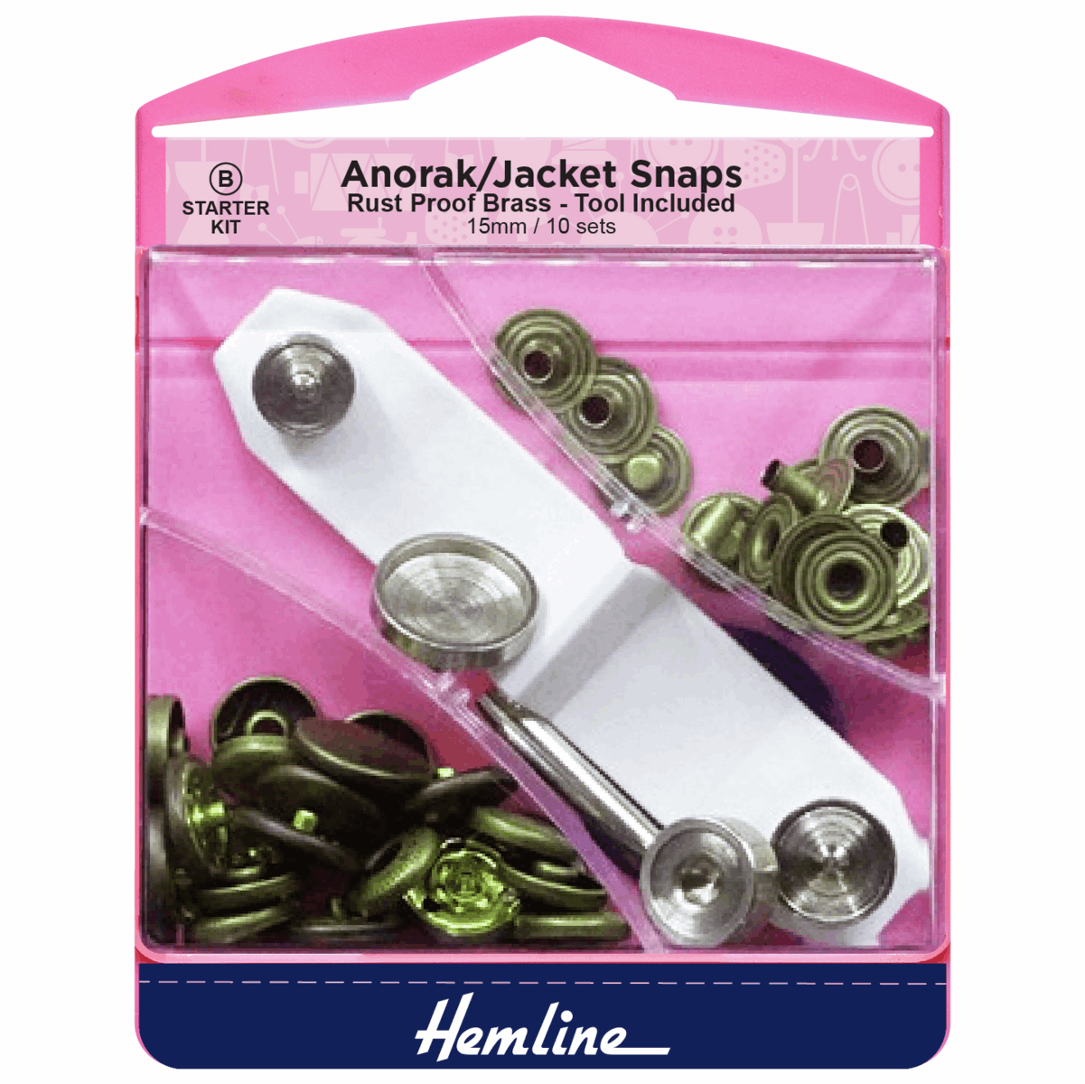Hemline Anorak/Jacket Snaps Starter Set