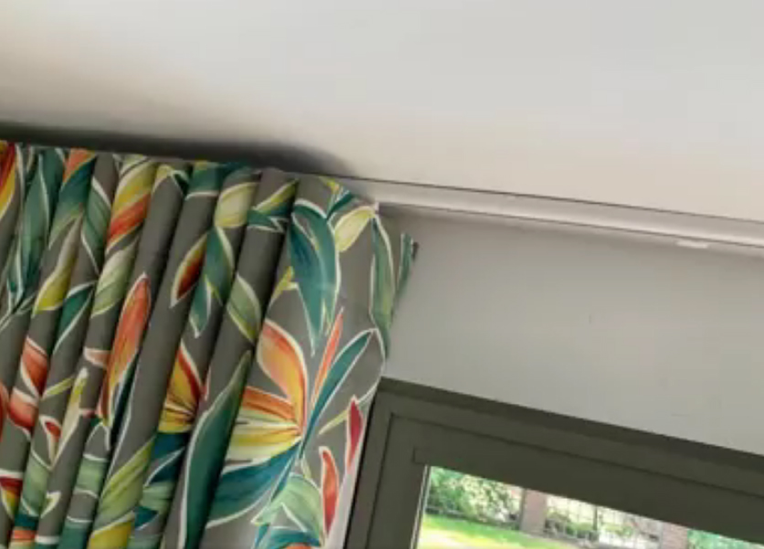 Wave pleat curtains made to measure at Falcon Fabrics Chichester